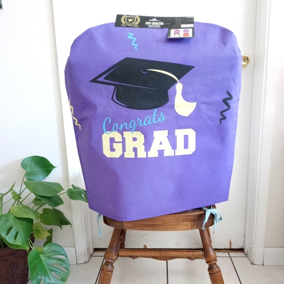 Party Supplies | Congrats Grad Chair Cover Graduation Party Decor ...